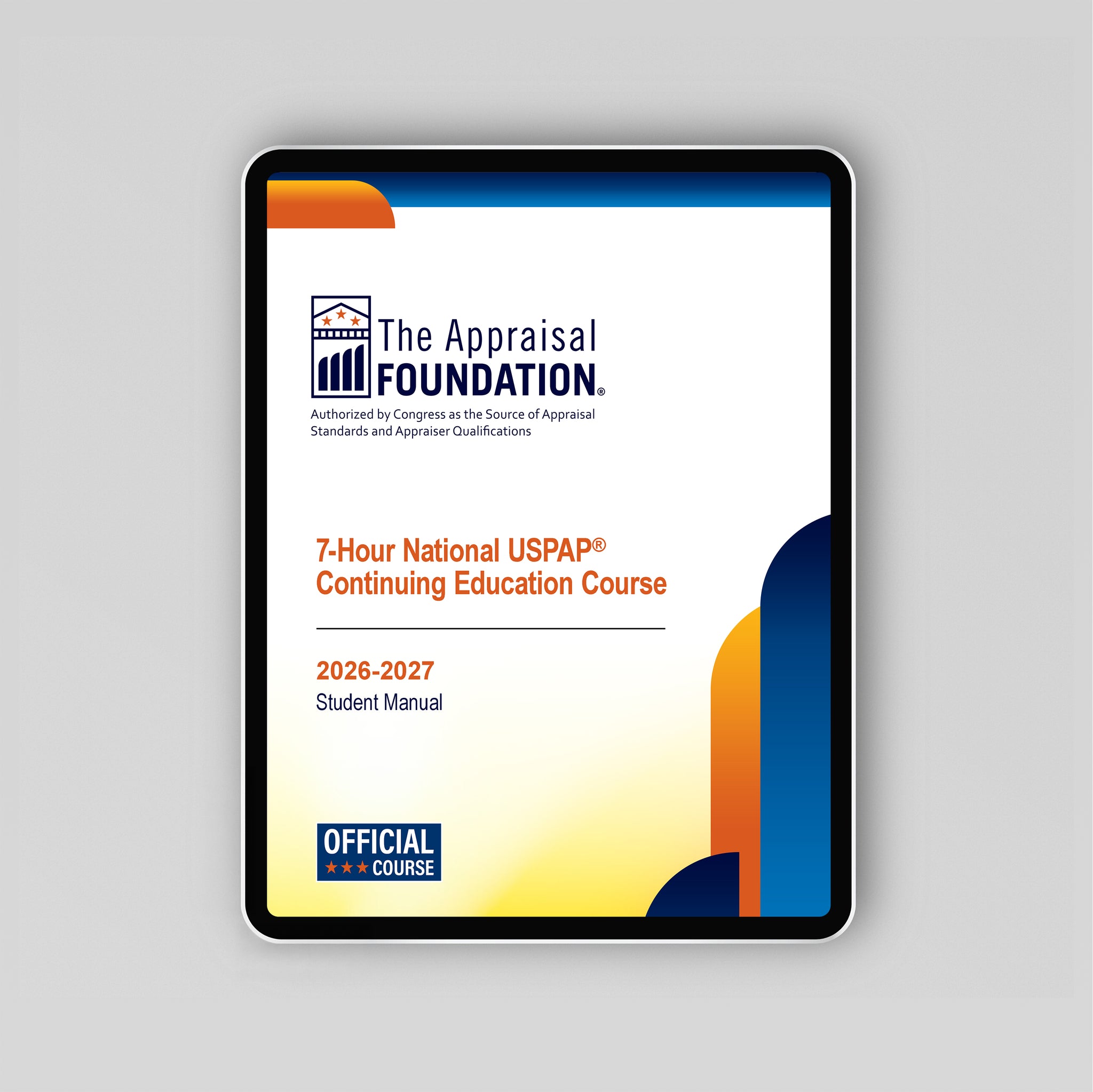 2026-27 7-Hour USPAP® Course Student Manual – The Appraisal Foundation