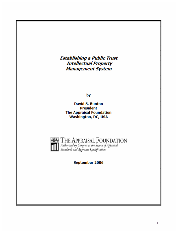 White Paper: Establishing a Public Trust Intellectual Property ...